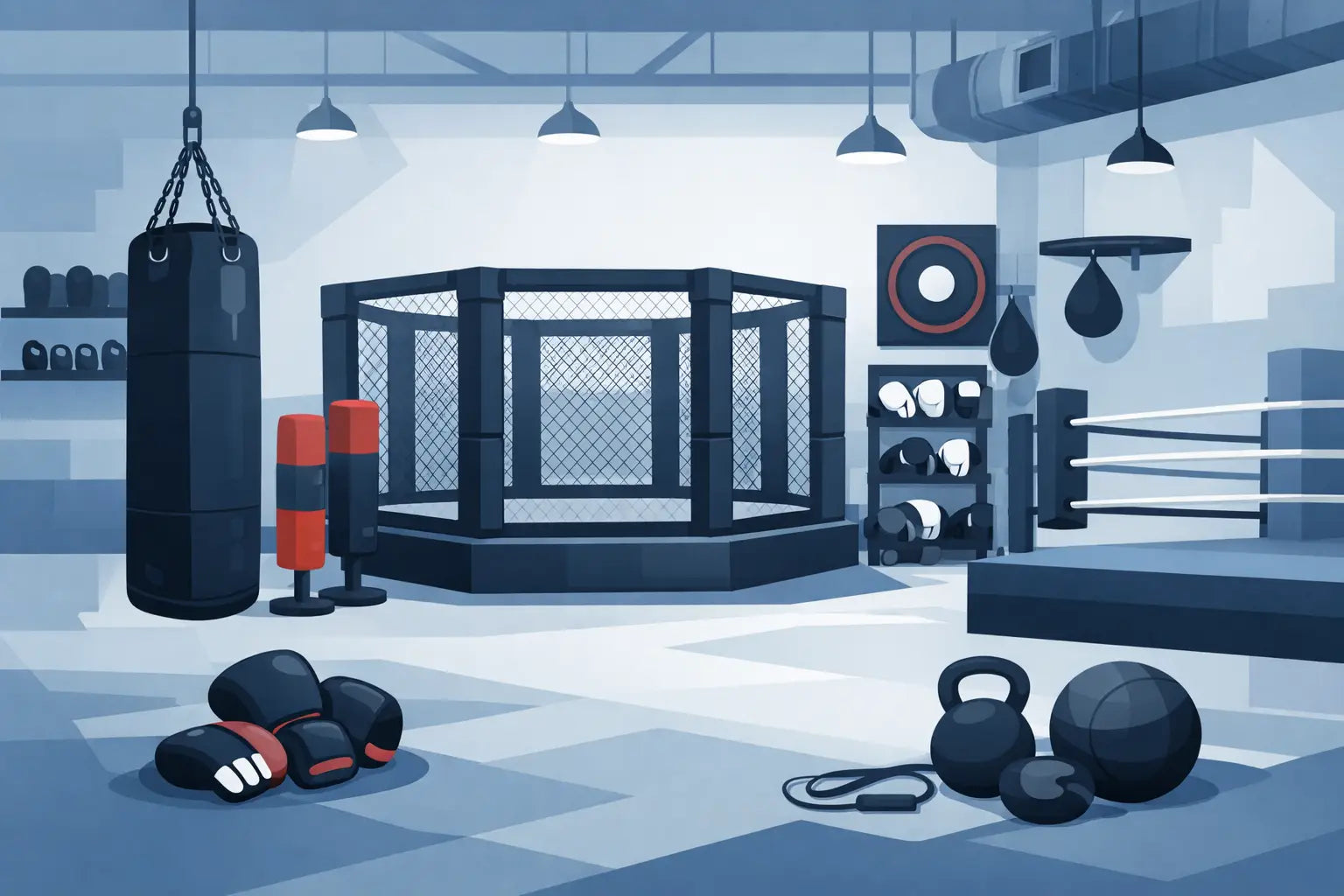 How to Outfit a Fight Gym That Lasts - Monster Rings and Cages