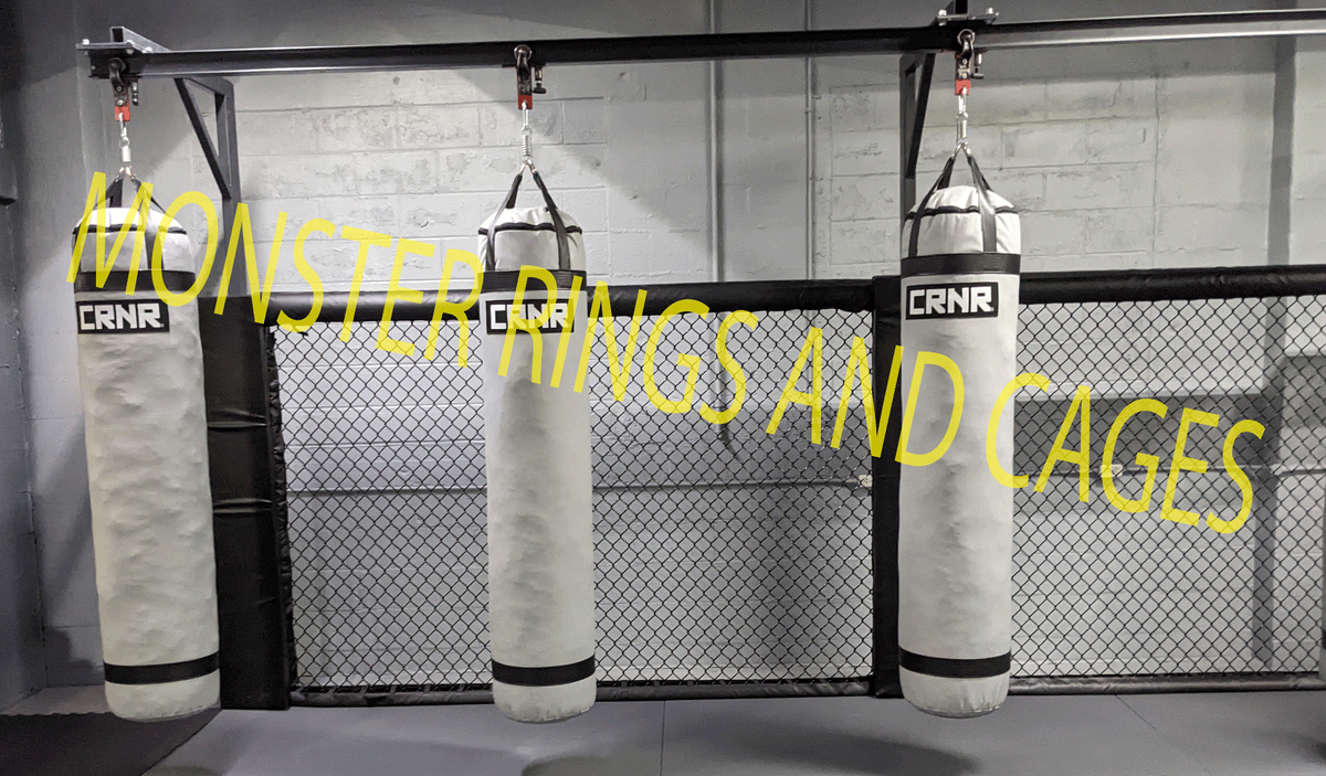 CUSTOM BUILT PUNCHING BAG RACKS - Monster Rings and Cages